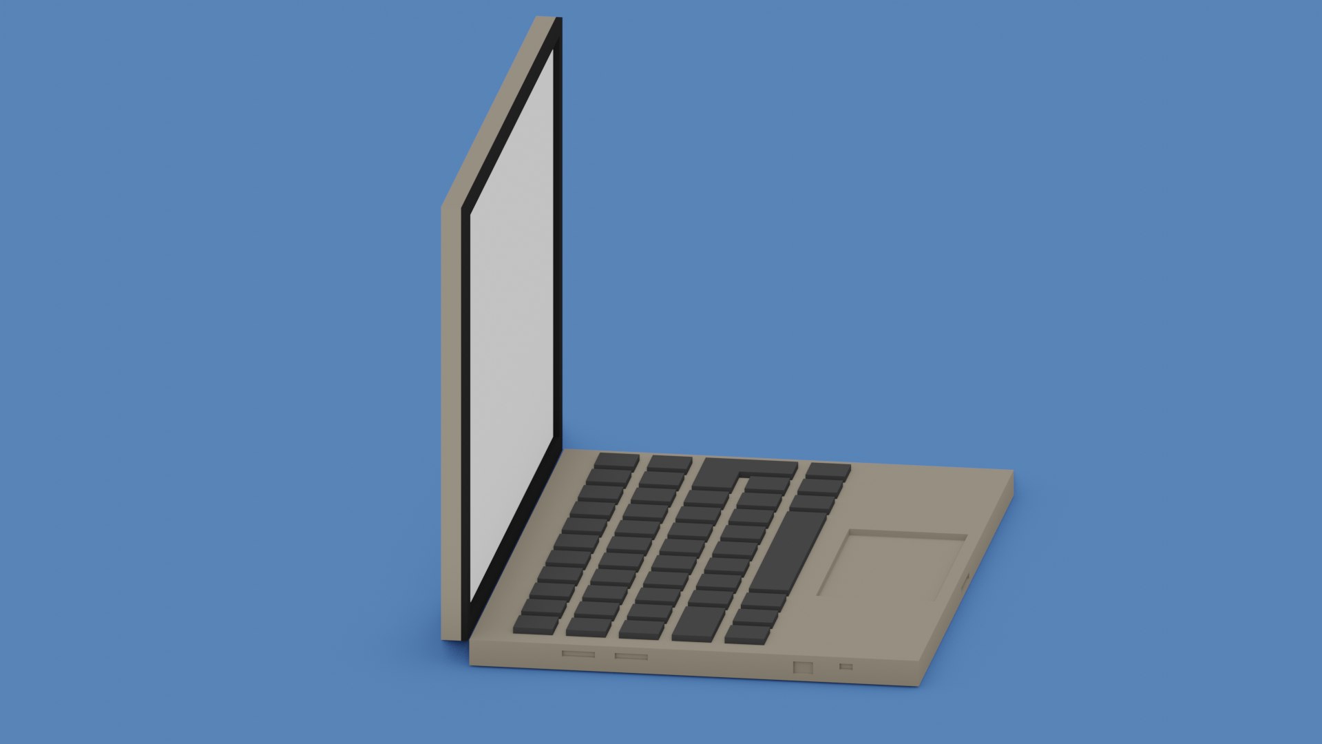Laptop Simple Clean Low Poly Stylized 3D Model - TurboSquid 1946046