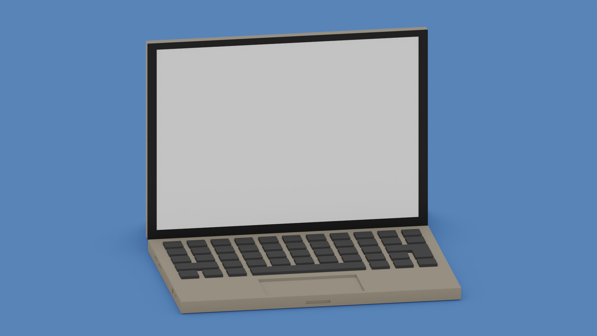 Laptop Simple Clean Low Poly Stylized 3D Model - TurboSquid 1946046