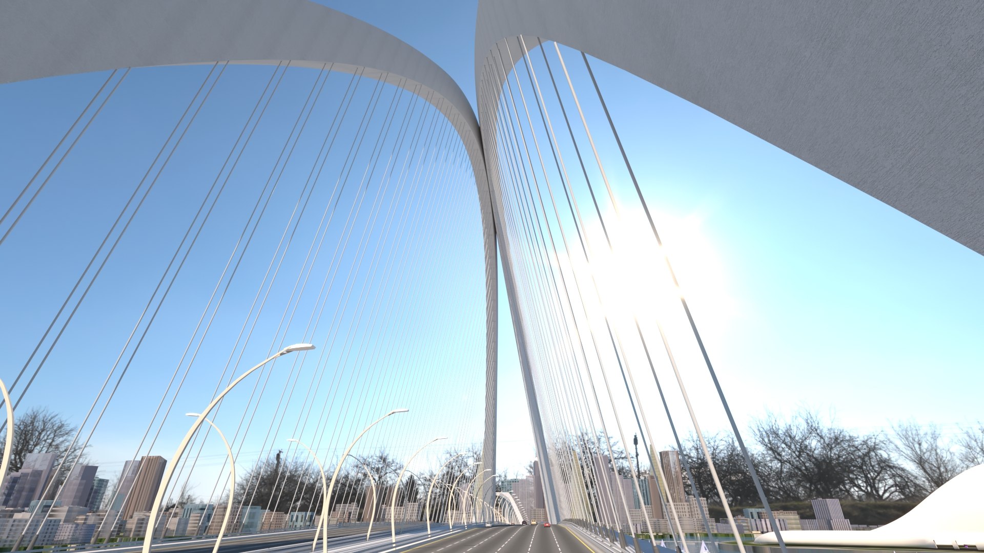 3D Model Dubai Bridge - TurboSquid 1713420