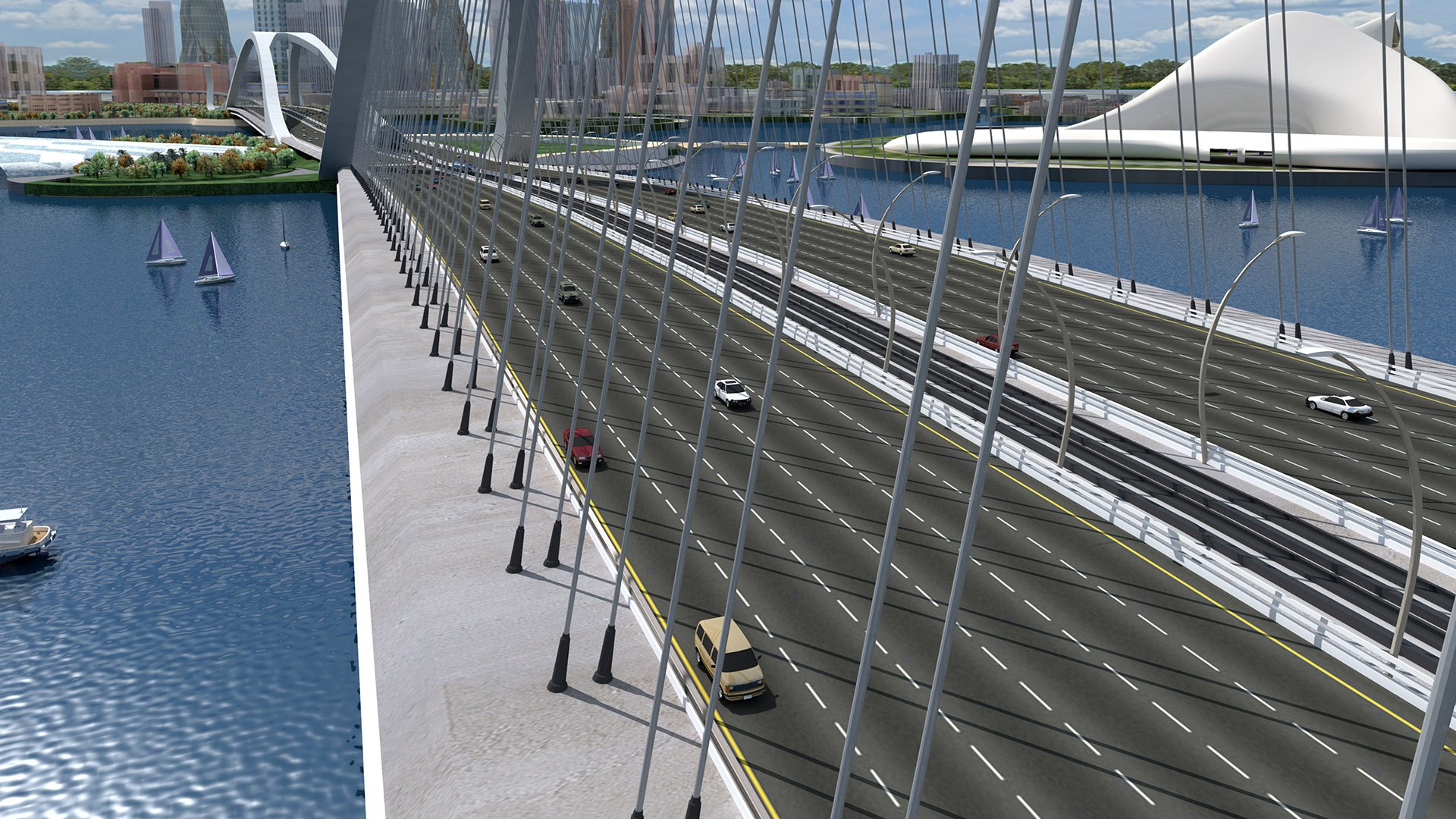 3D Model Dubai Bridge - TurboSquid 1713420