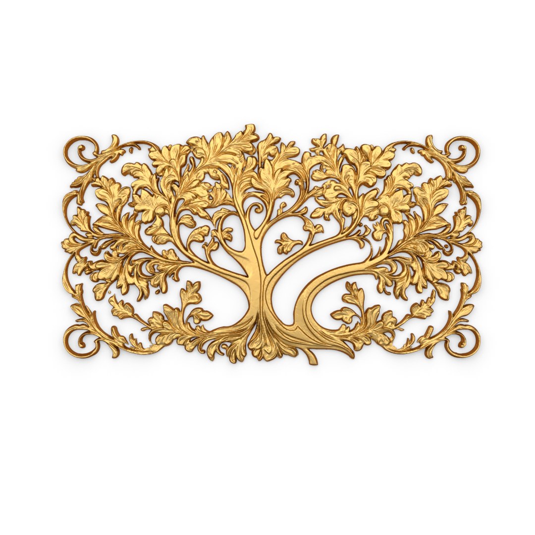 3D Mural Tree Decor Set Ornament 01 Model - TurboSquid 2174984