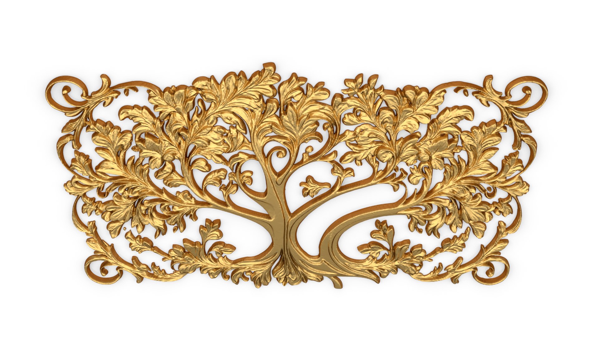 3D Mural Tree Decor Set Ornament 01 Model - TurboSquid 2174984
