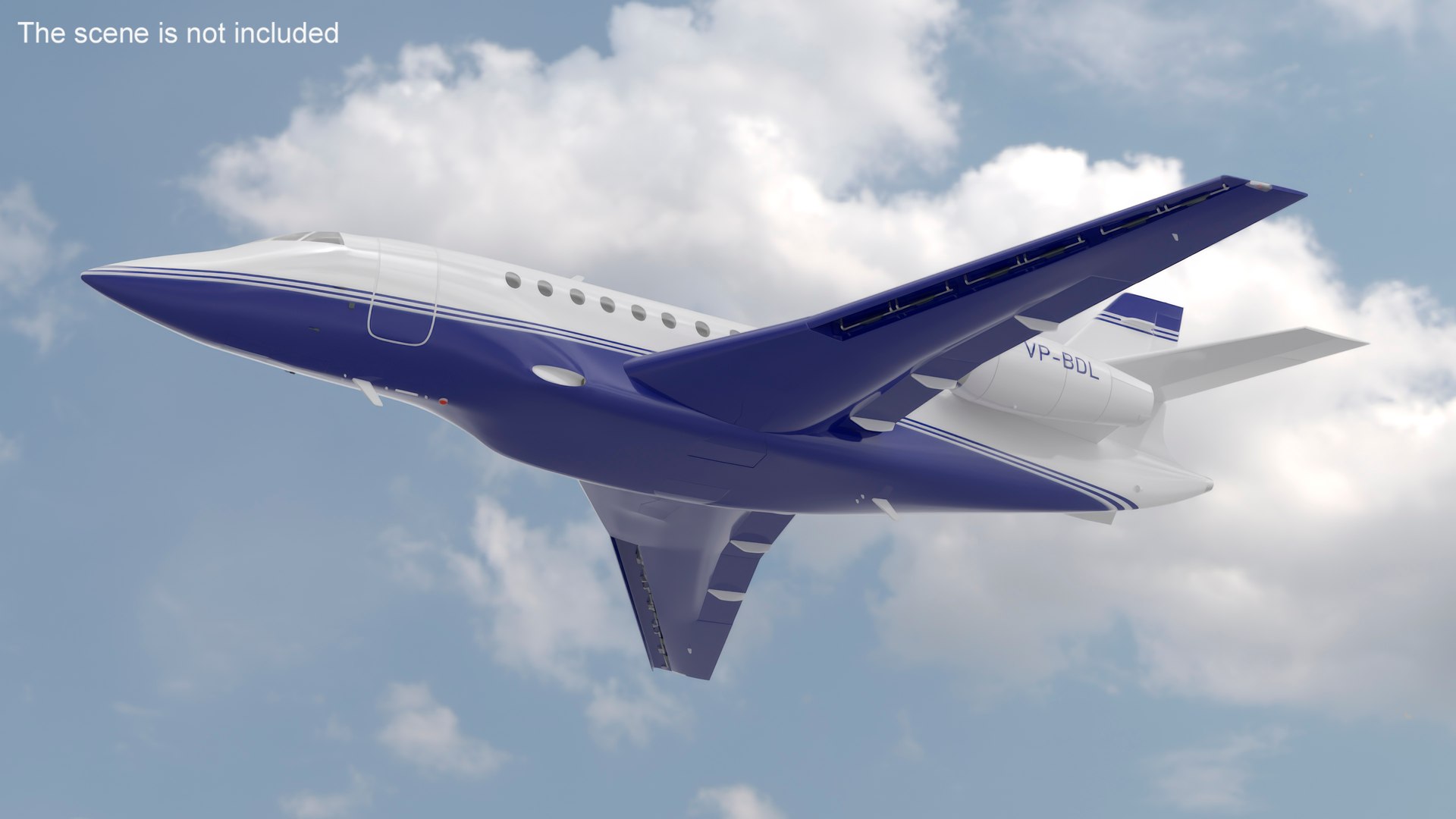 Plane Dassault Falcon 2000 Simplified No Chassis 3D - TurboSquid 2384627