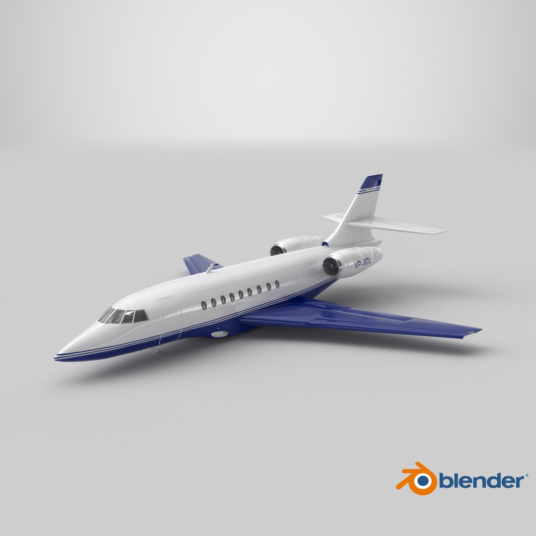Plane Dassault Falcon 2000 Simplified No Chassis 3D - TurboSquid 2384627