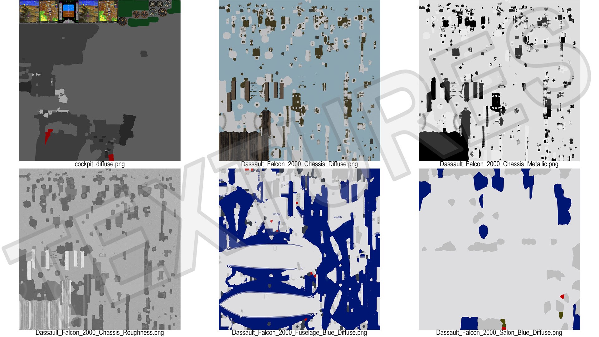 Plane Dassault Falcon 2000 Simplified No Chassis 3D - TurboSquid 2384627