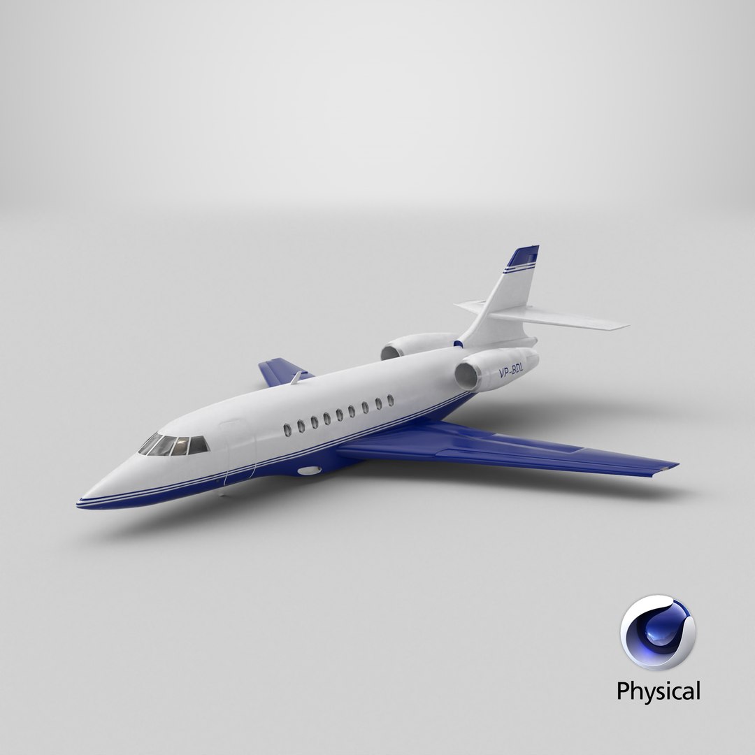 Plane Dassault Falcon 2000 Simplified No Chassis 3D - TurboSquid 2384627