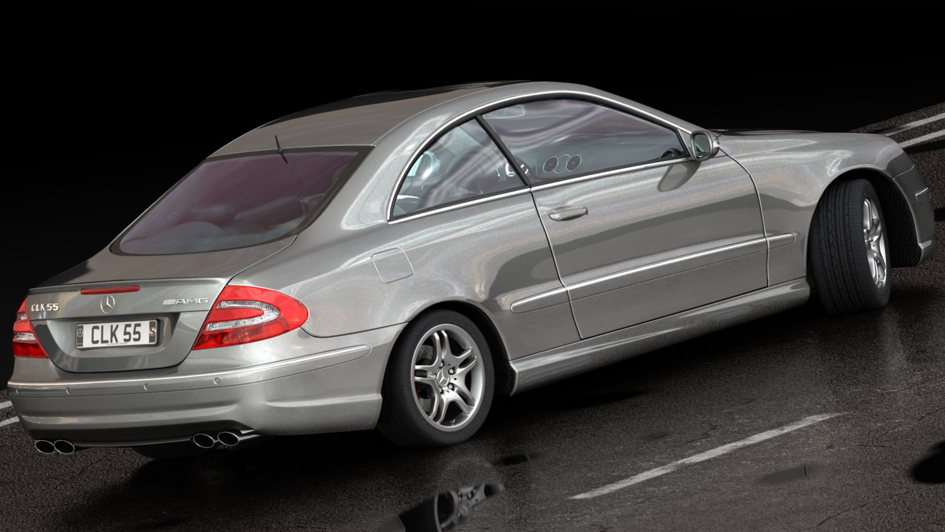 3d mercedes-benz clk55 coupe amg
