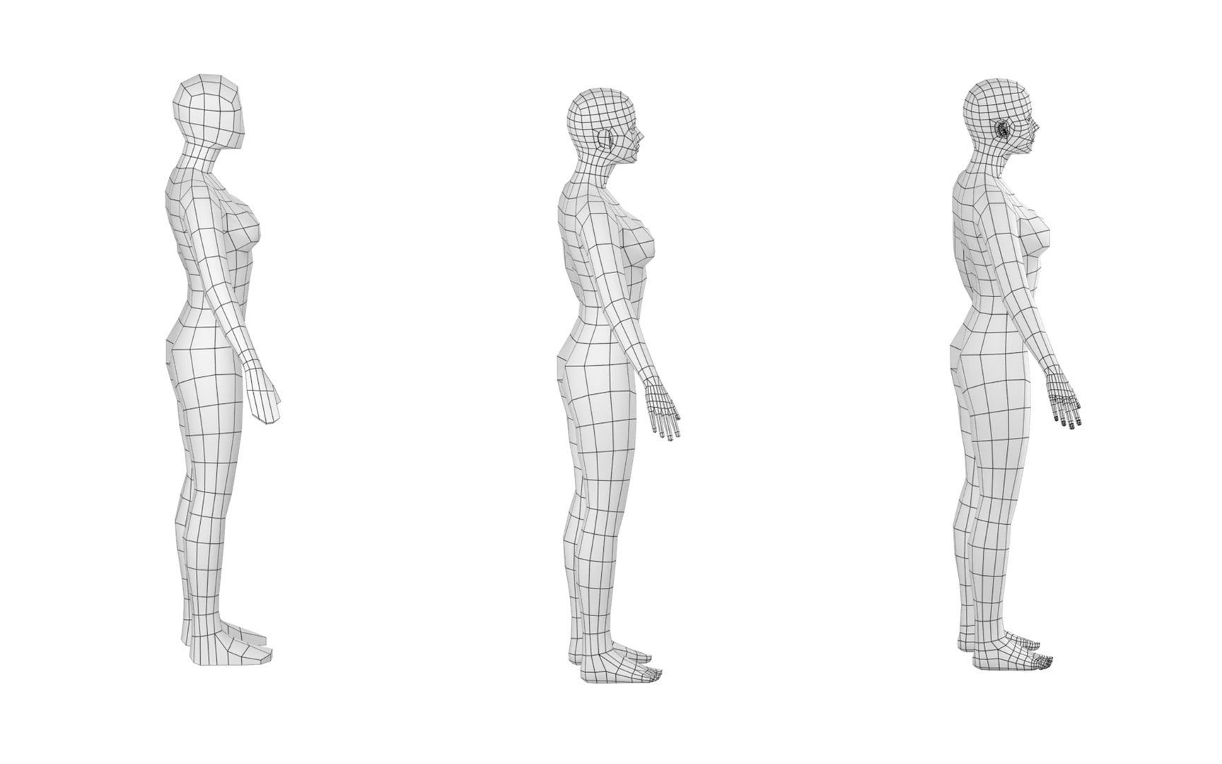Natural Female In A-Pose Base Mesh 3D - TurboSquid 2122644