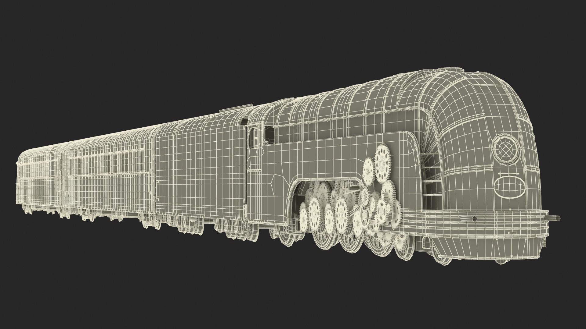 Steampunk Locomotive Chassis Gear Drive 3D Model - TurboSquid 2426063