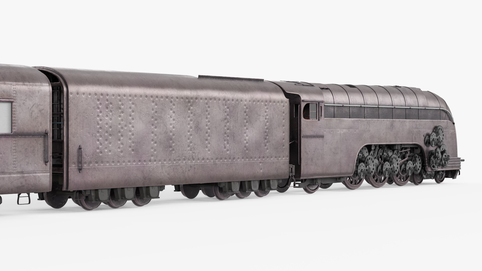 Steampunk Locomotive Chassis Gear Drive 3D Model - TurboSquid 2426063