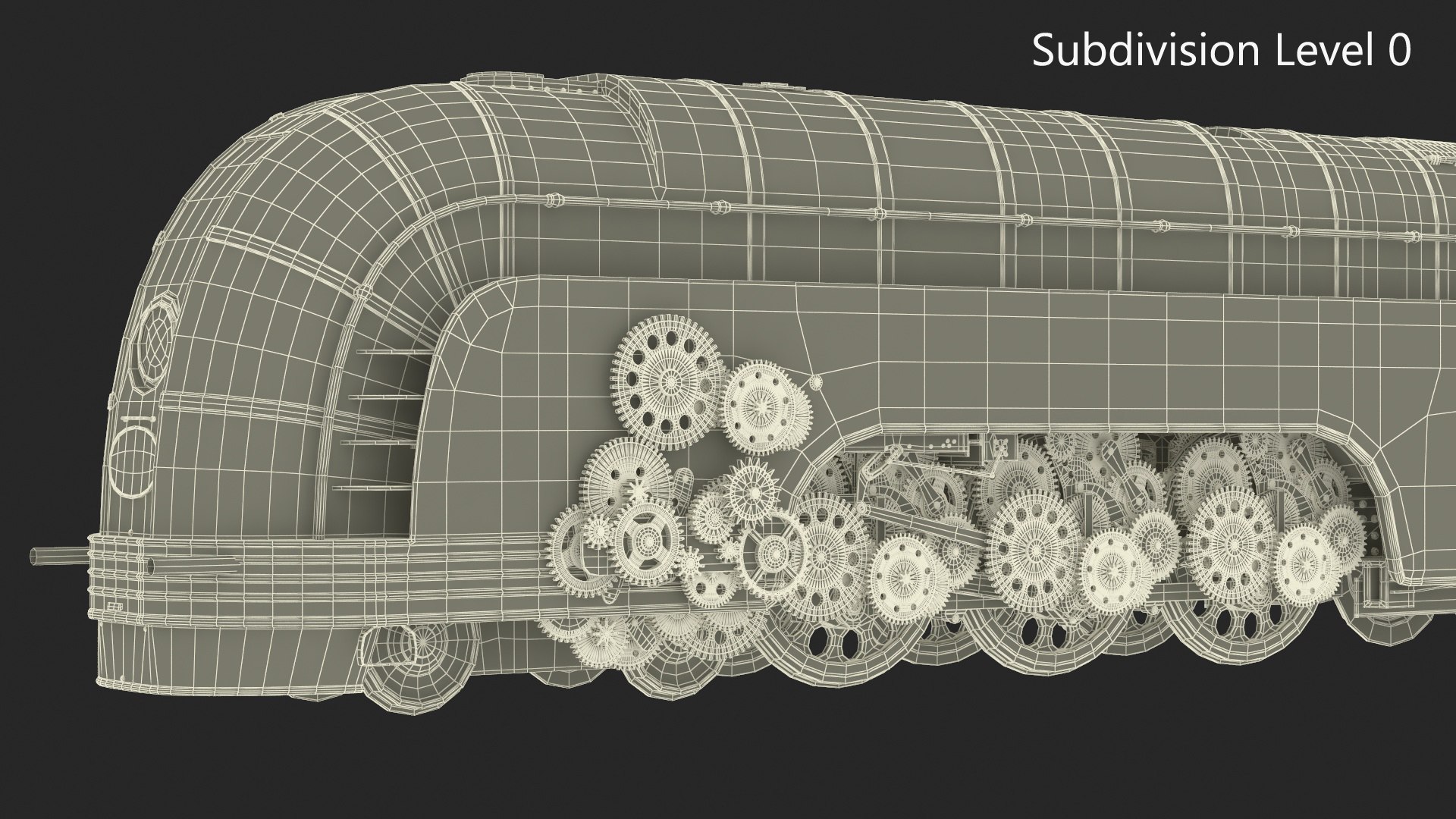 Steampunk Locomotive Chassis Gear Drive 3D Model - TurboSquid 2426063