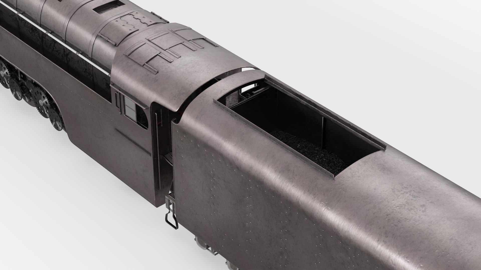 Steampunk Locomotive Chassis Gear Drive 3D Model - TurboSquid 2426063