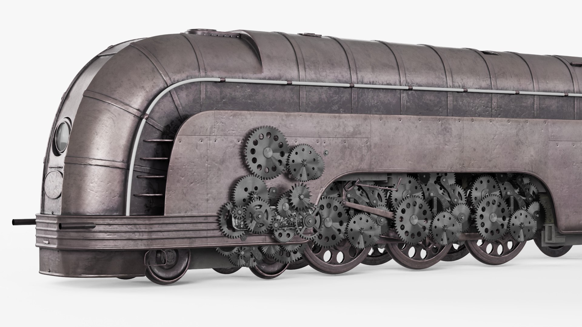 Steampunk Locomotive Chassis Gear Drive 3D Model - TurboSquid 2426063