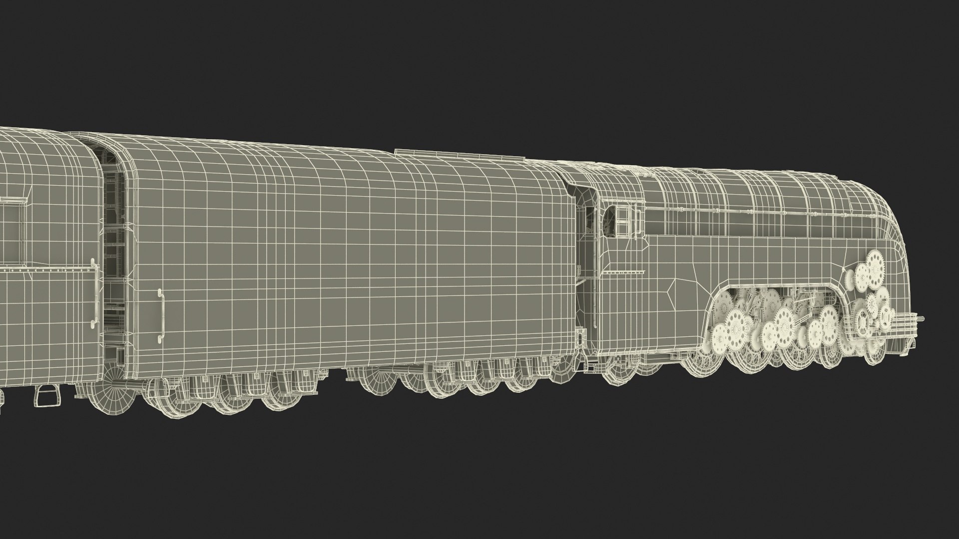 Steampunk Locomotive Chassis Gear Drive 3D Model - TurboSquid 2426063