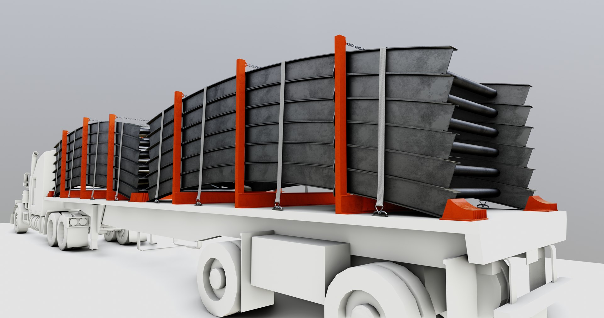 3D CARGO MODELS FOR TRUCK TRAILER-Bridge Modul Type-1-1 Model ...