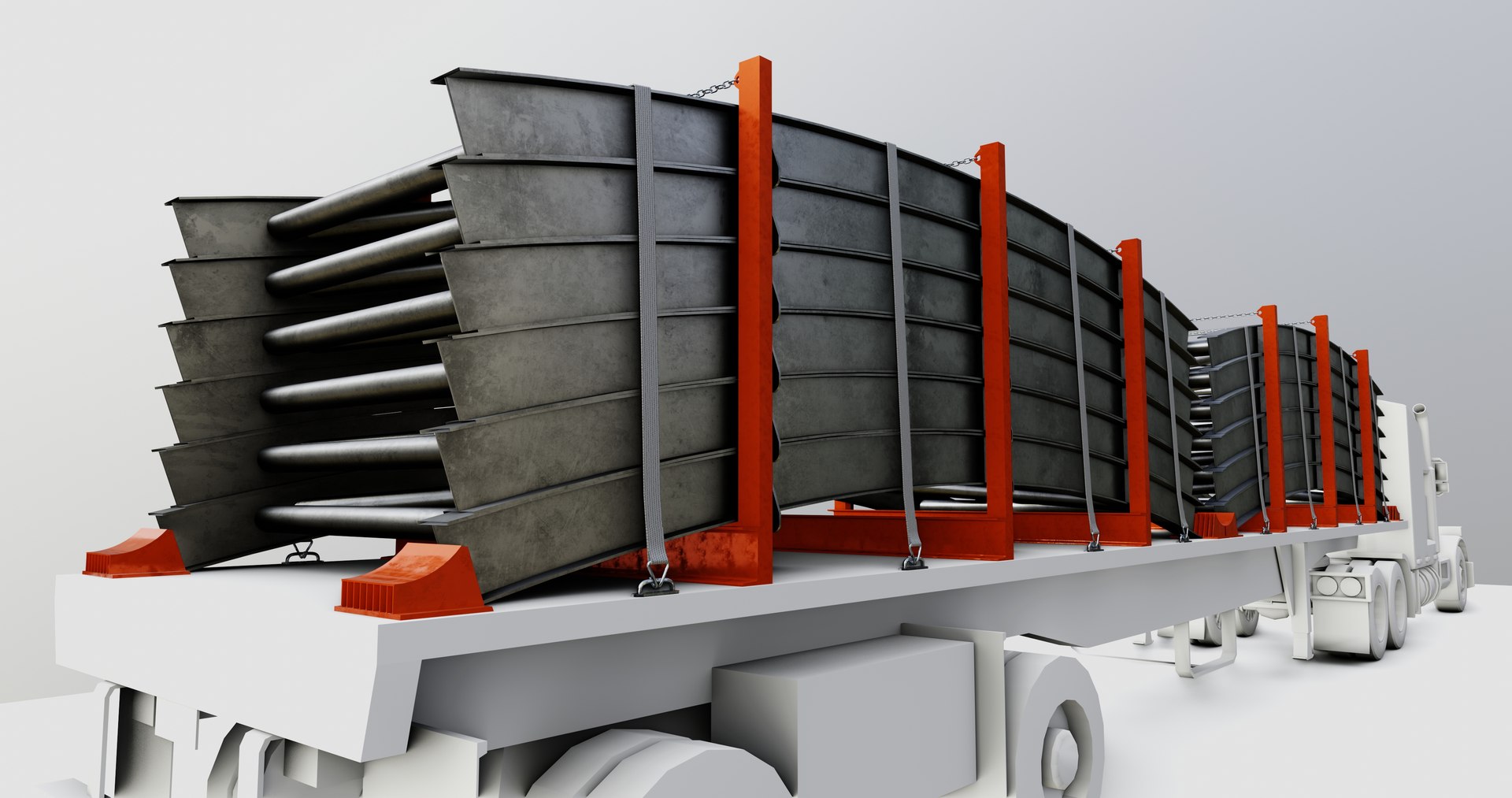 3D CARGO MODELS FOR TRUCK TRAILER-Bridge Modul Type-1-1 Model ...