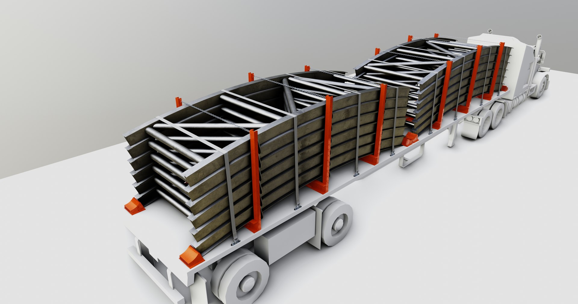 3D CARGO MODELS FOR TRUCK TRAILER-Bridge Modul Type-1-1 Model ...