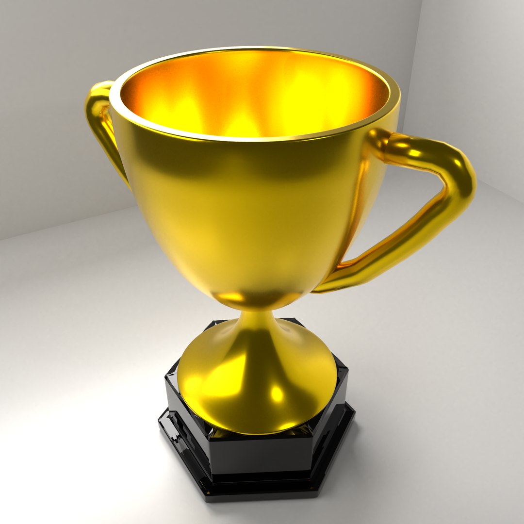 3D gold trophy model - TurboSquid 1556594