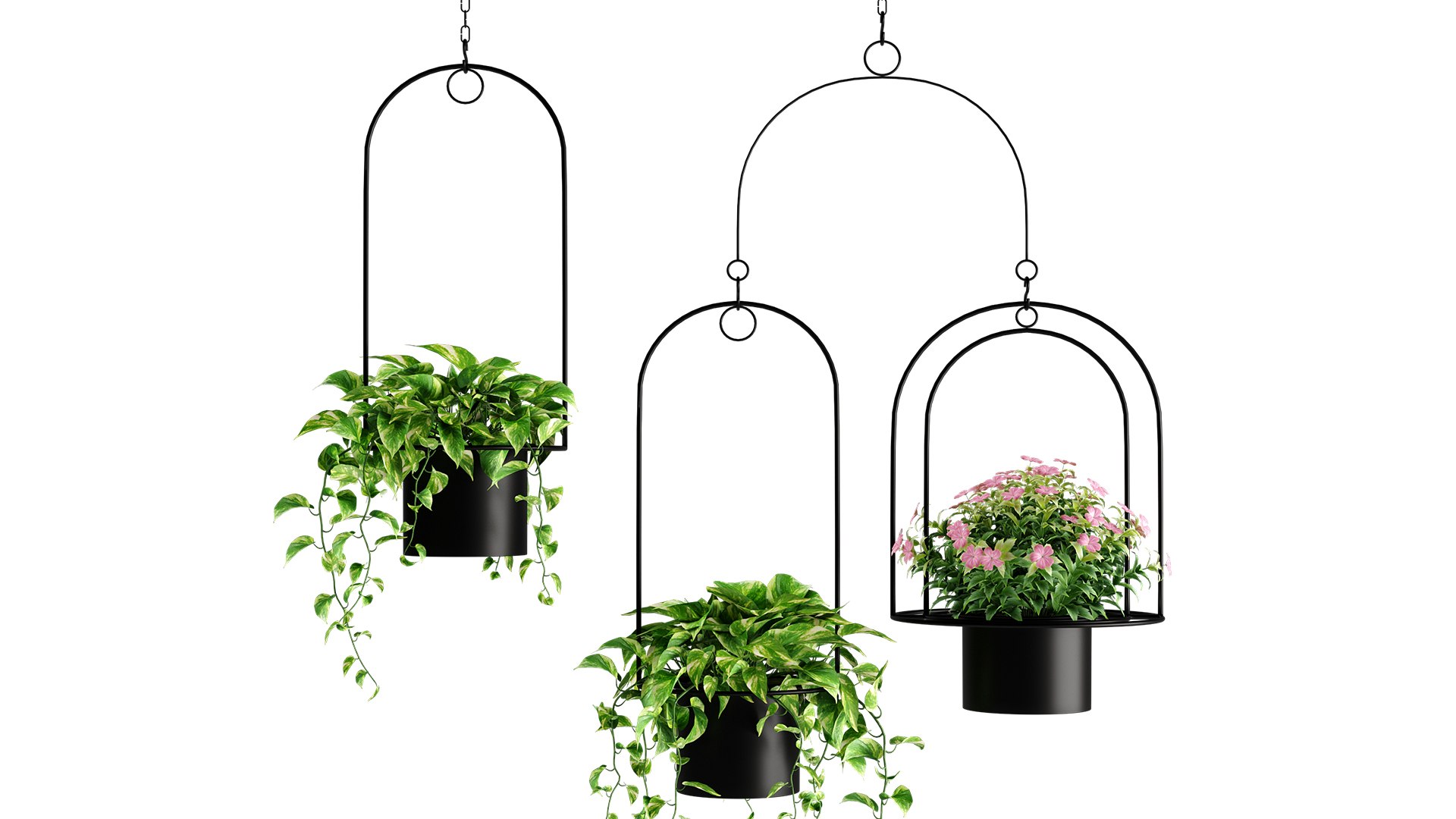 Set 2 Plant Hanger Mou Ceiling 3D - TurboSquid 2097390