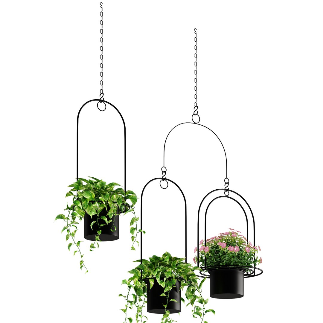 Set 2 Plant Hanger Mou Ceiling 3D - TurboSquid 2097390