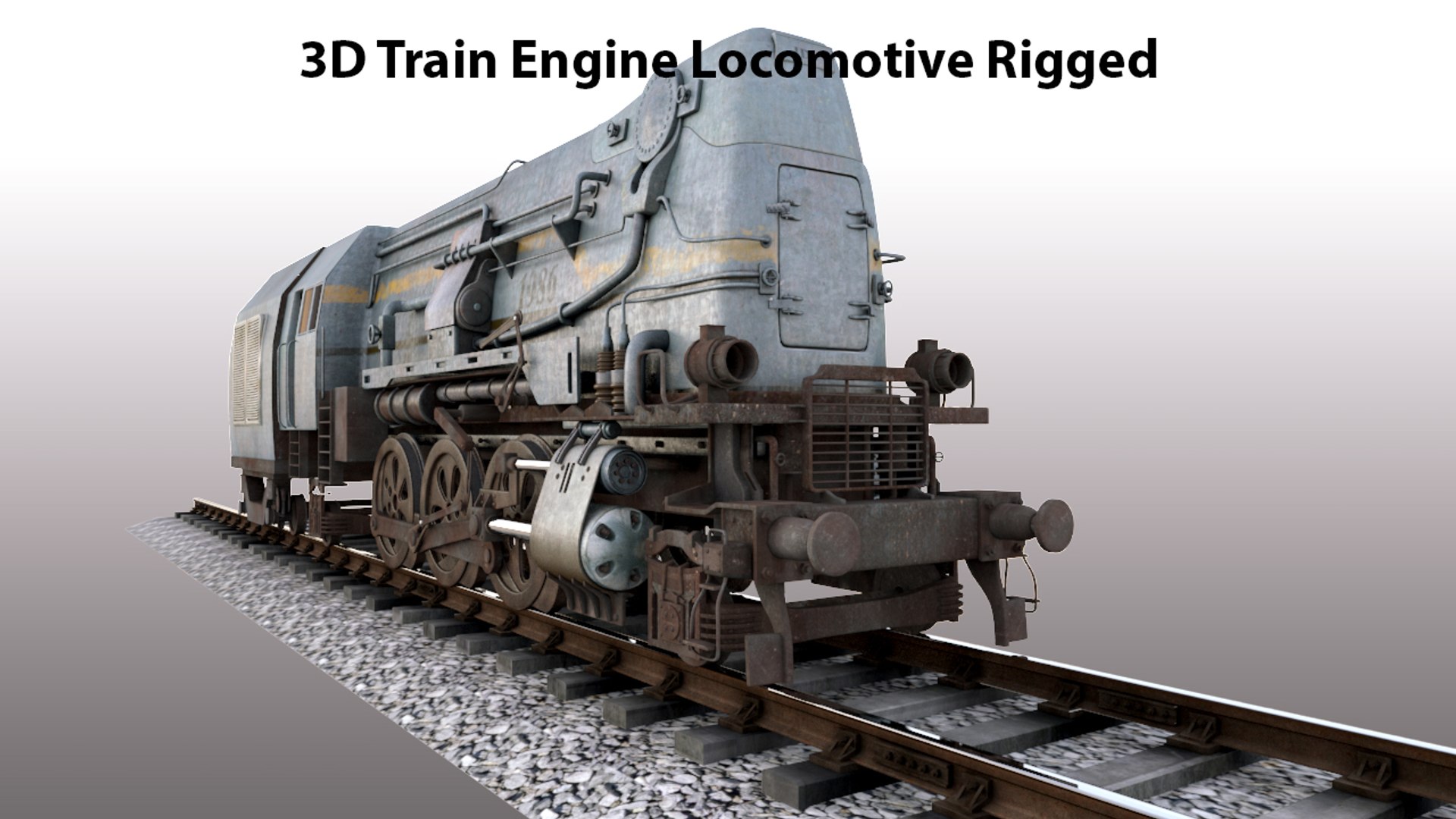 Train engine locomotive rigged 3D - TurboSquid 1294690