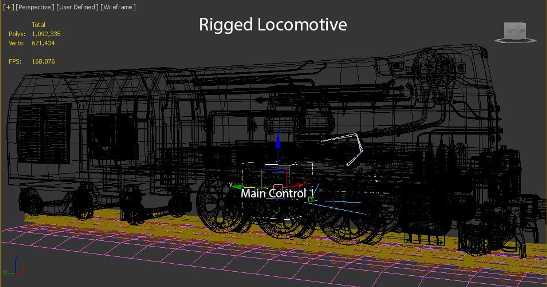 Train engine locomotive rigged 3D - TurboSquid 1294690
