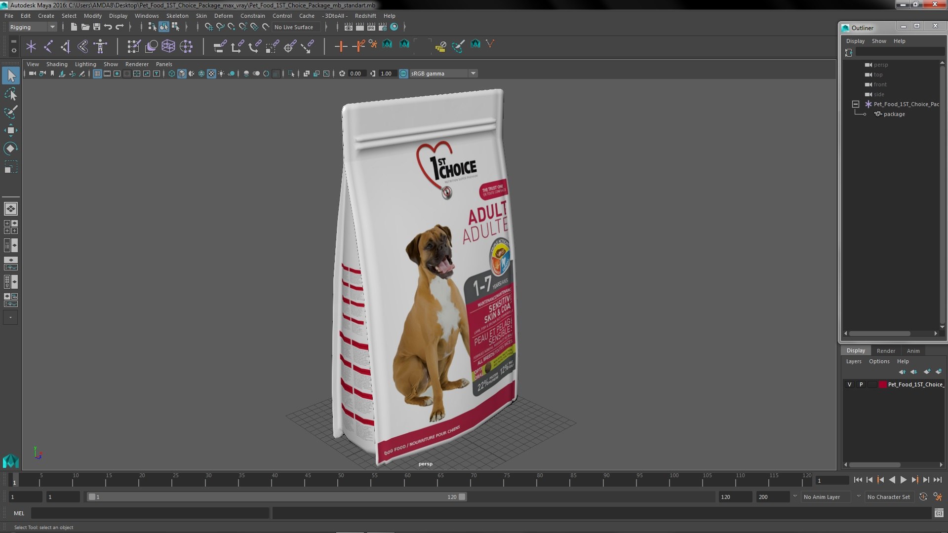 3D Pet Food 1ST Choice Package model - TurboSquid 2111849