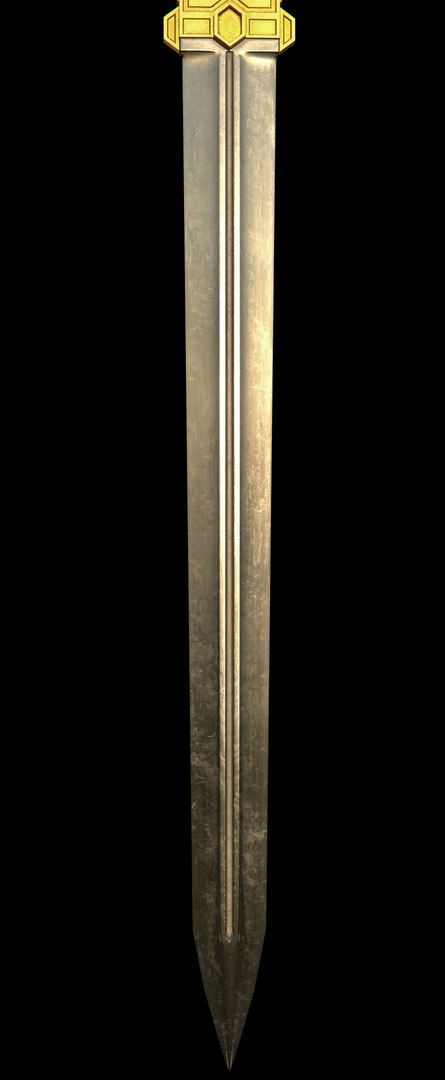 3d Gold Dwarven Greatsword