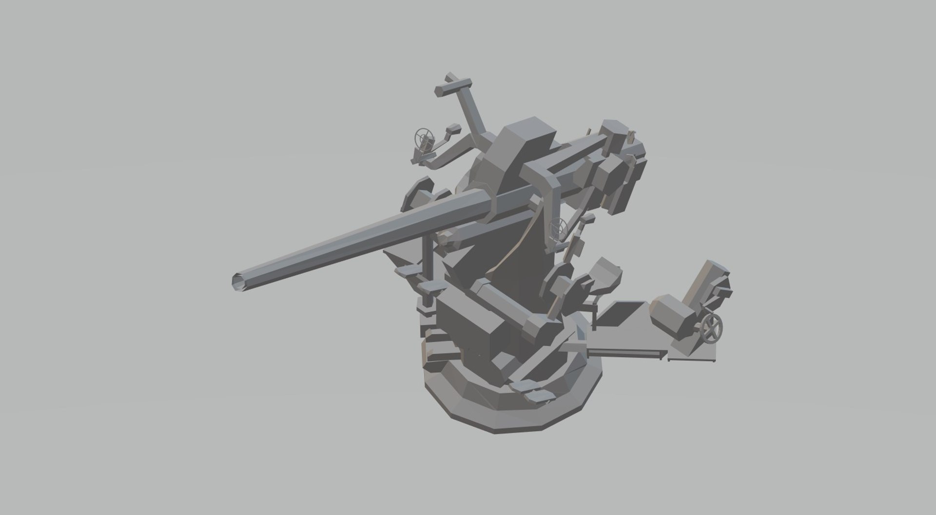 3D 3 Inch Deck Gun Model - TurboSquid 1432542