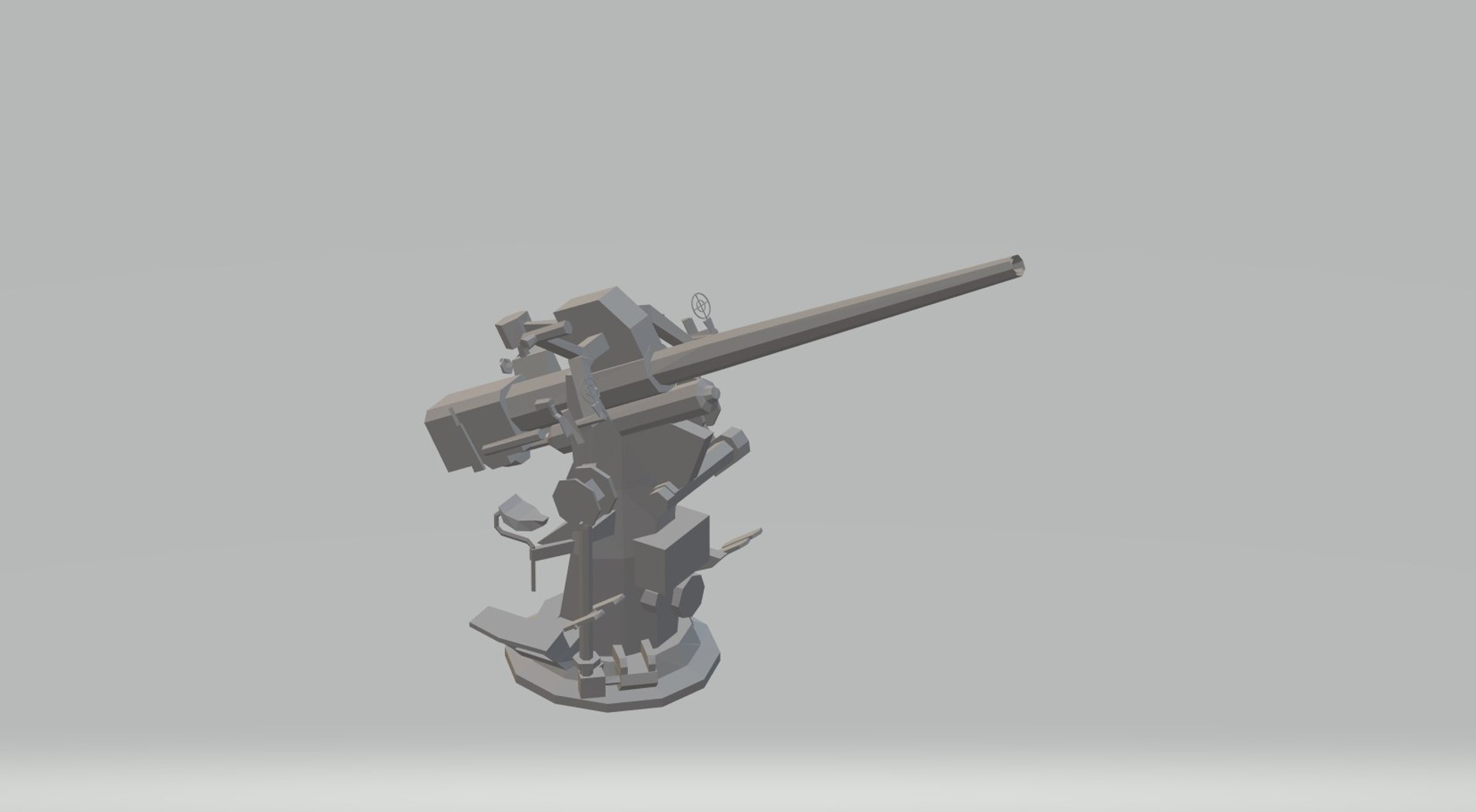 3D 3 Inch Deck Gun Model - TurboSquid 1432542