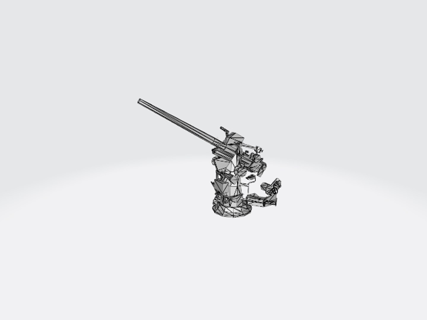 3D 3 Inch Deck Gun Model - TurboSquid 1432542