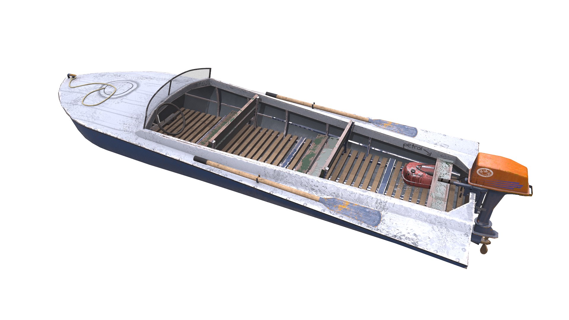 Old Boat Low-poly PBR Model - TurboSquid 2013180