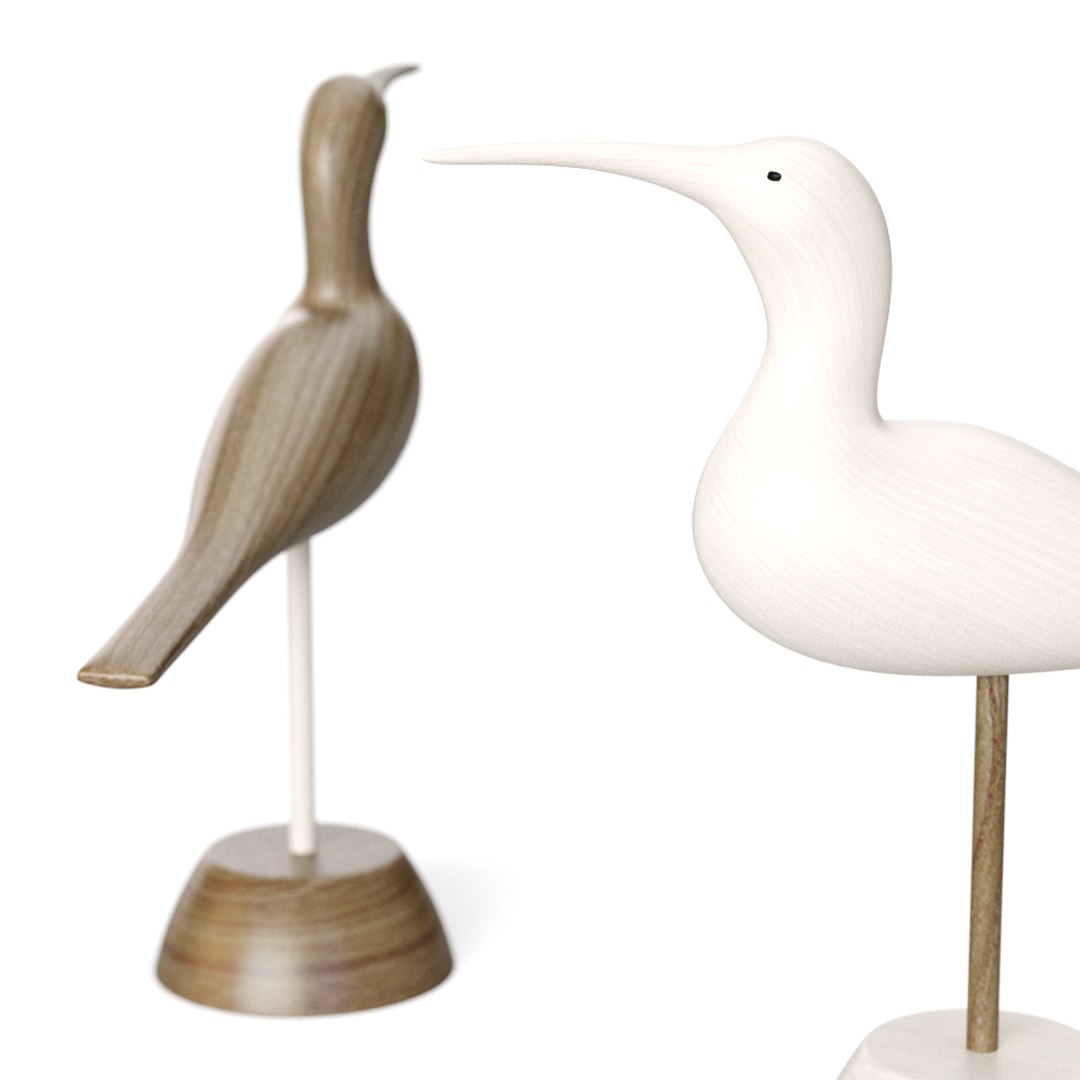 3D Hand Carved Wooden Sandpiper Model - TurboSquid 1542913