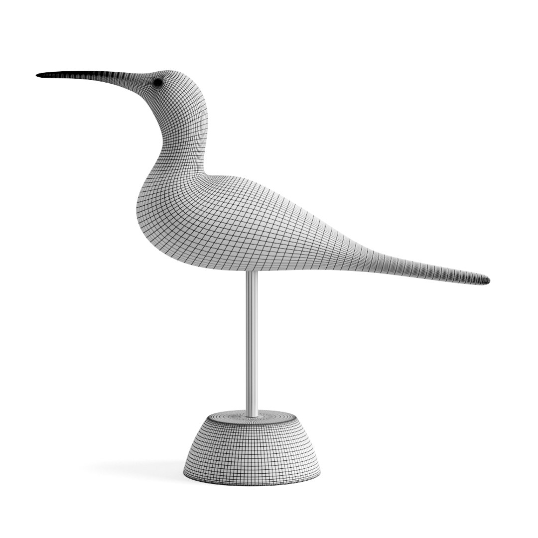 3D Hand Carved Wooden Sandpiper Model - TurboSquid 1542913
