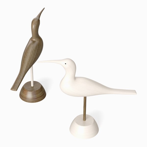 3D hand carved wooden sandpiper model - TurboSquid 1542913