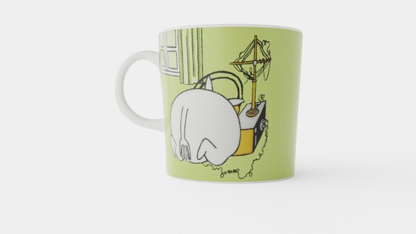 modelo 3d Taza Moomin Moomintroll Verde hierba - TurboSquid 2244982