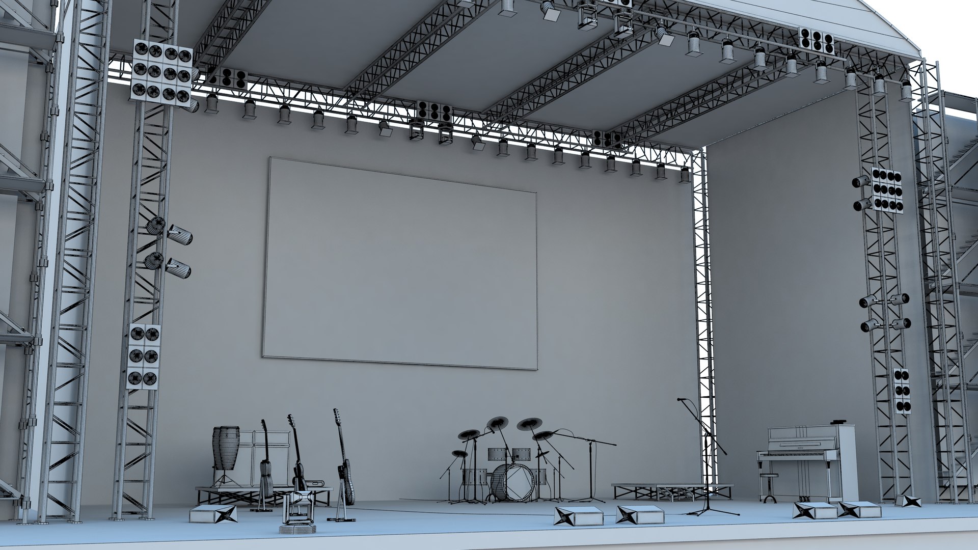 3D Model Stage Scene Structure - TurboSquid 1572636