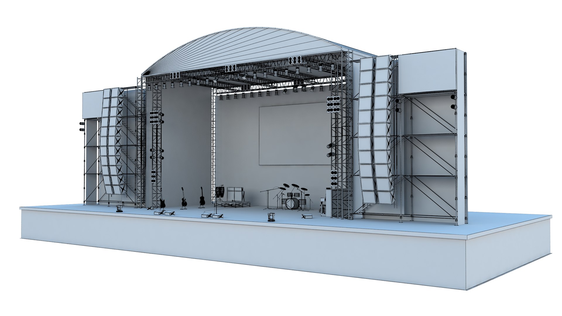 3D model stage scene structure - TurboSquid 1572636