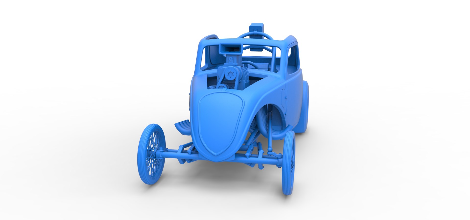 Front Engine Old School Dragster With Shell Version 10 Scale 1 To 25 3D ...