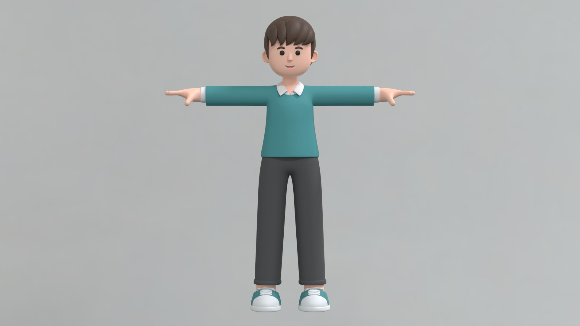 Minimal Man Cartoon Character 03 3D Model - TurboSquid 1961310