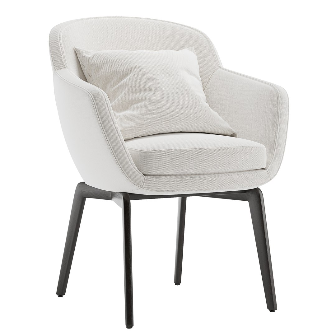 Minotti Belt Dining Chair 3D - TurboSquid 1969393