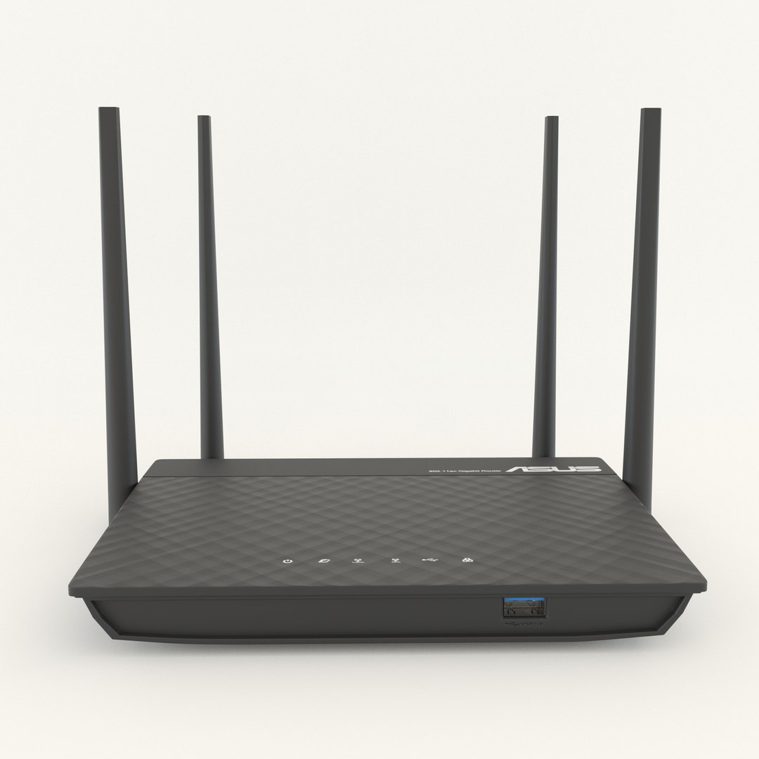 modelo 3d Asus Router Wireless - AC1300 - TurboSquid 1199430