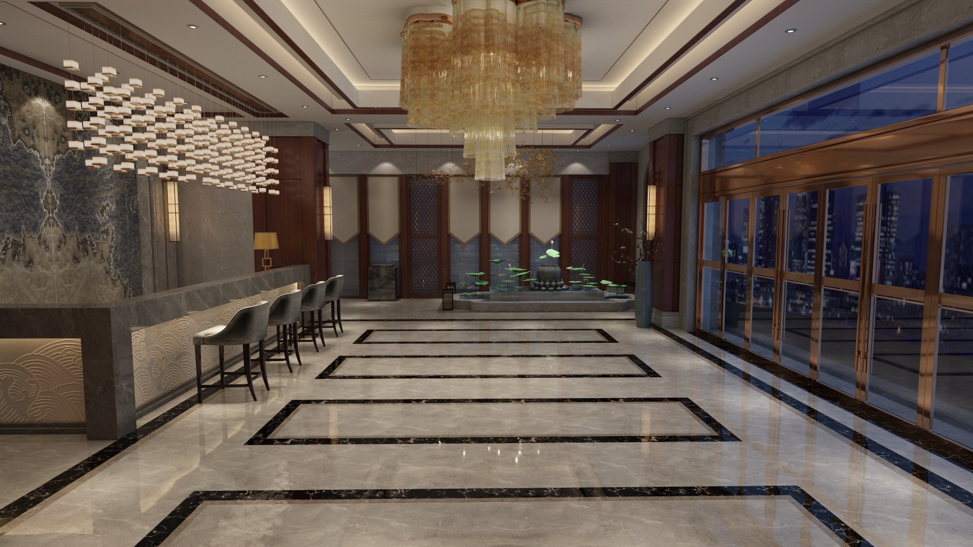The Hotel Lobby 6 3D Model - TurboSquid 2276643