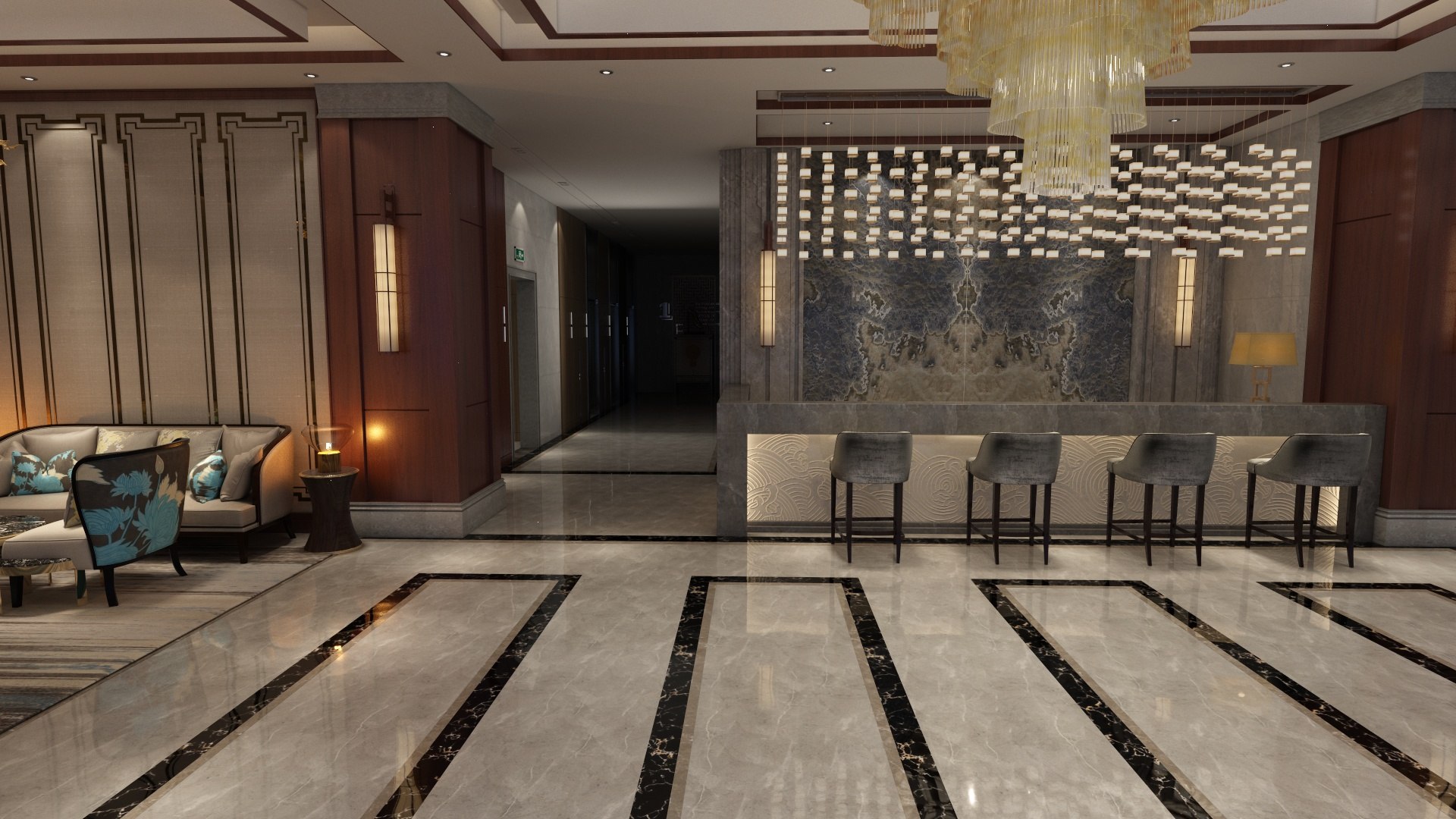 The Hotel Lobby 6 3D Model - TurboSquid 2276643