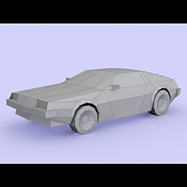 free delorean 3d model