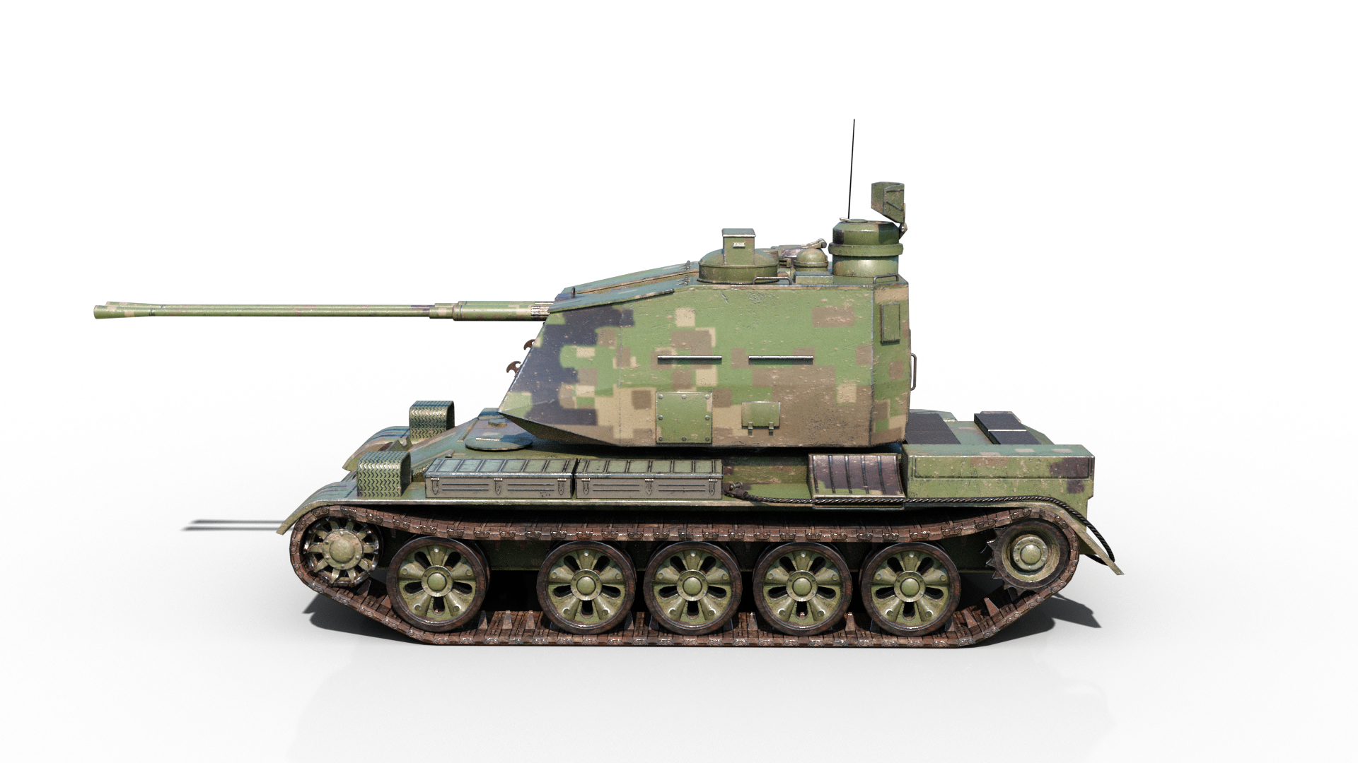 4 Coatings Of PLA Army PGZ88 Self-propelled Anti-aircraft Gun 3D Model ...