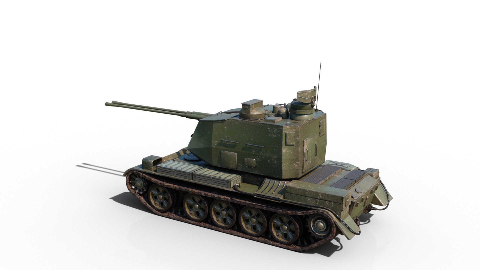 4 Coatings Of PLA Army PGZ88 Self-propelled Anti-aircraft Gun 3D Model ...