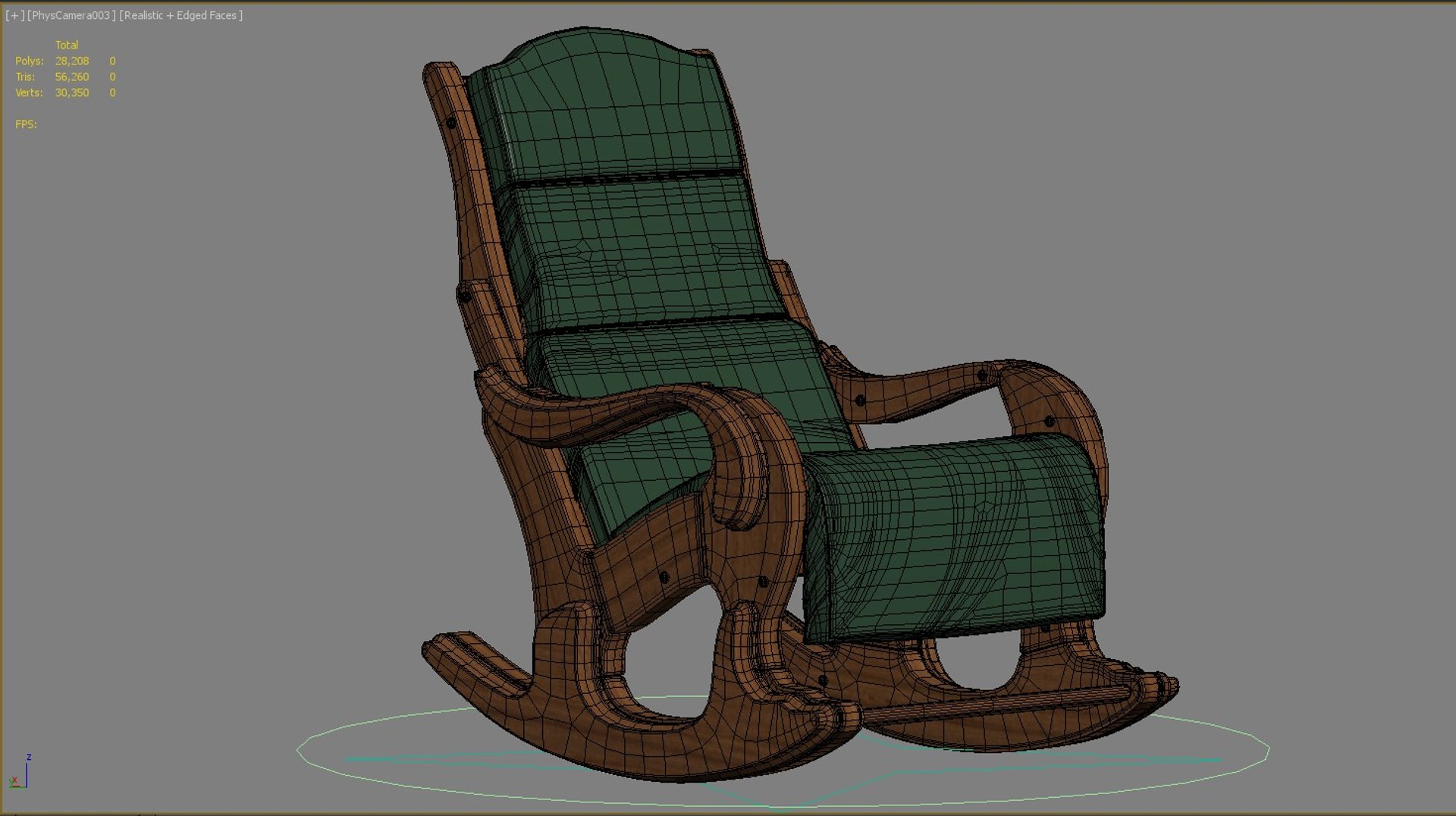 3D Rocking Chair Model - TurboSquid 1339353