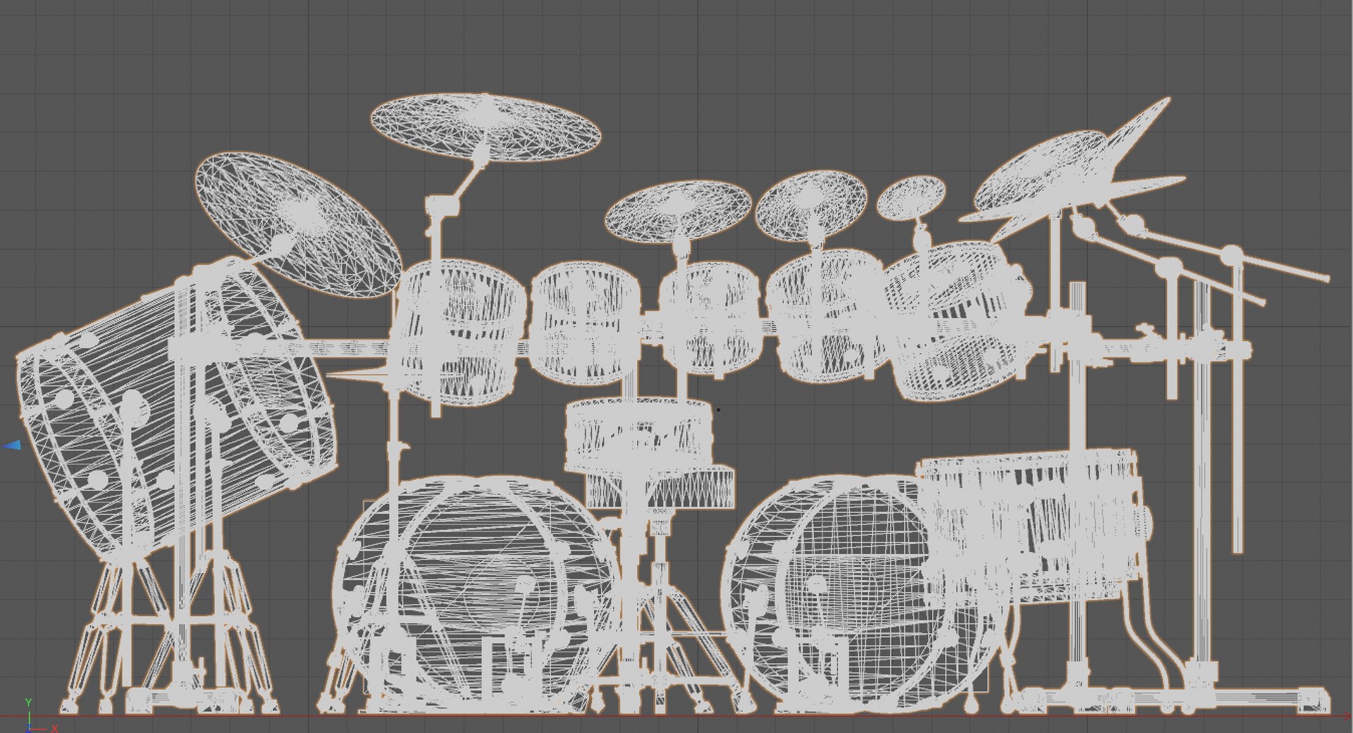 Highly Detailed Stage Drumset Model - TurboSquid 1972048