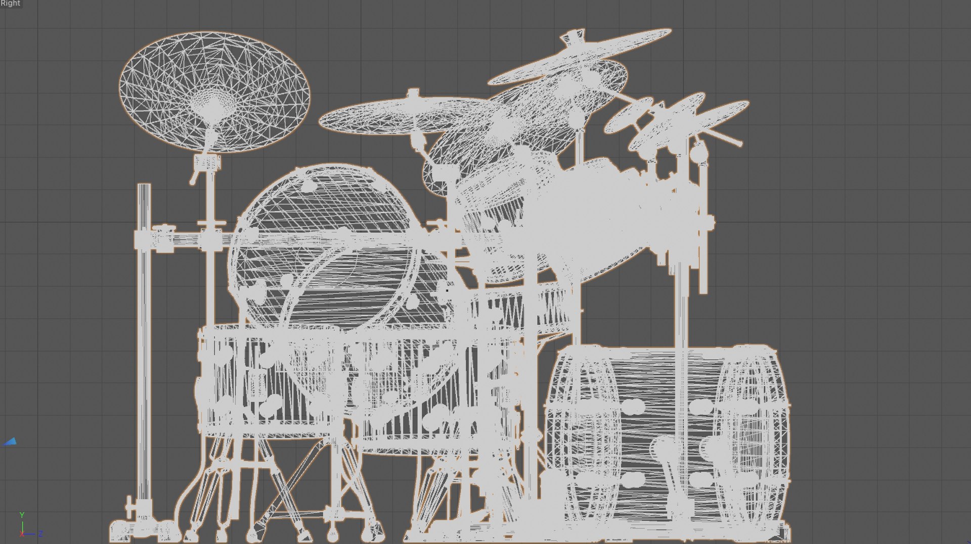 Highly Detailed Stage Drumset Model - TurboSquid 1972048